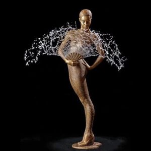Quality Steady Bronze Water Fountain Statue Female Life Size Fountain Sculpture Height 2000mm for sale
