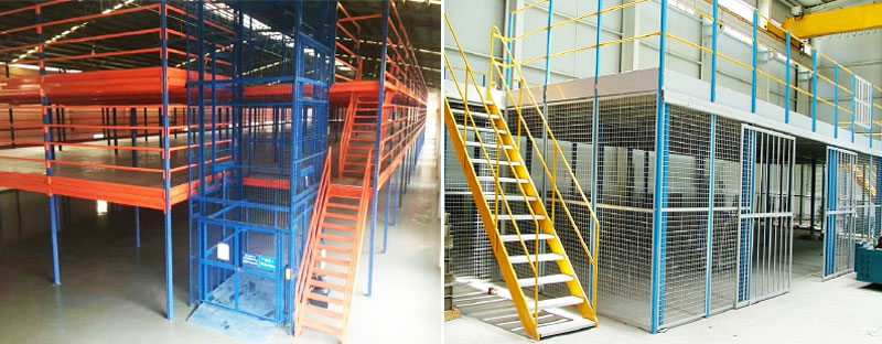 Steel Structure Garret Mezzanine Floor Platform  Heavy Duty Rack