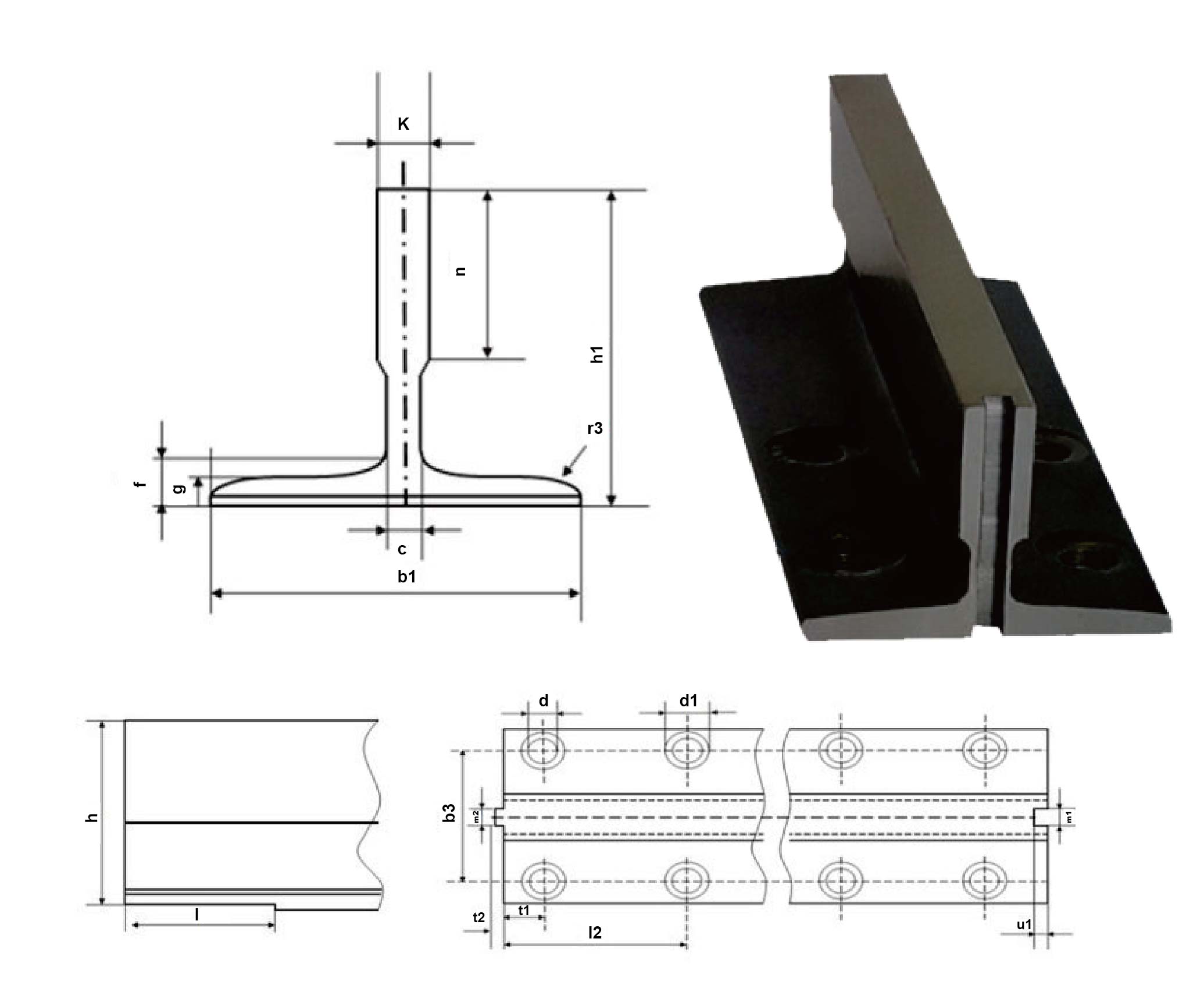 Machined Guide rail