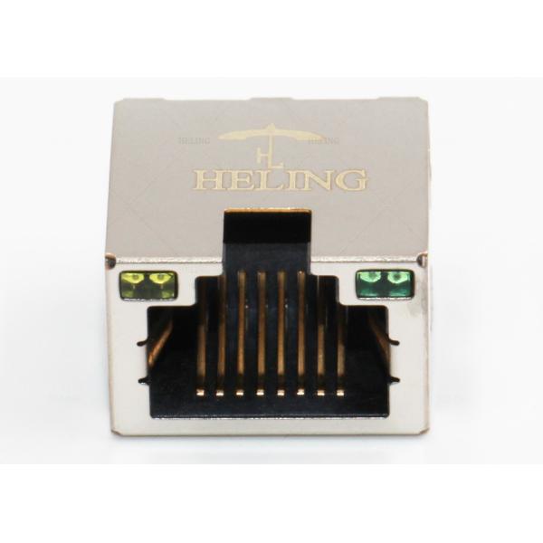 Quality Through Hole PCB Mount RJ45 Jack 8P8C One Port Side Entry Built - In LED for sale