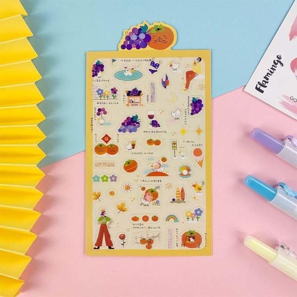 Quality Gold Stamp Transparent PVC Sticker Customized Logo Cute Cartoon Sticker Oil Proof for sale