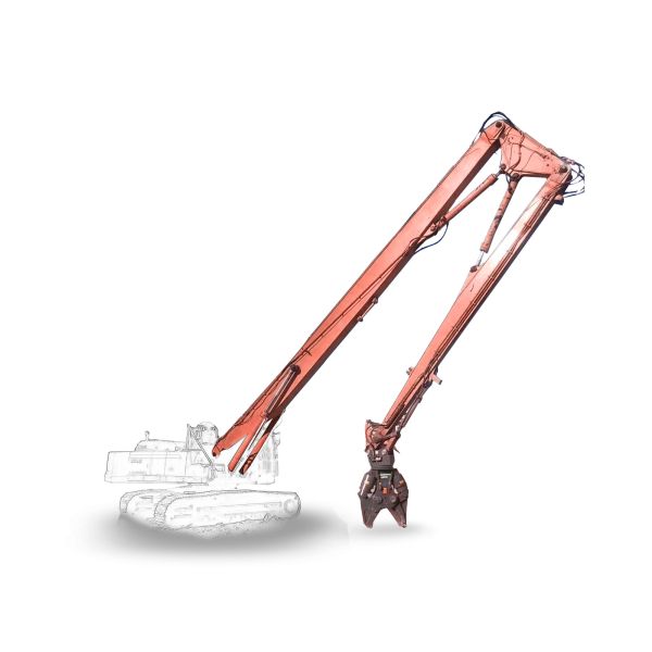 Quality construction machinery excavator long arm demolition boom high reach demolition boom long boom excavator for PC for sale