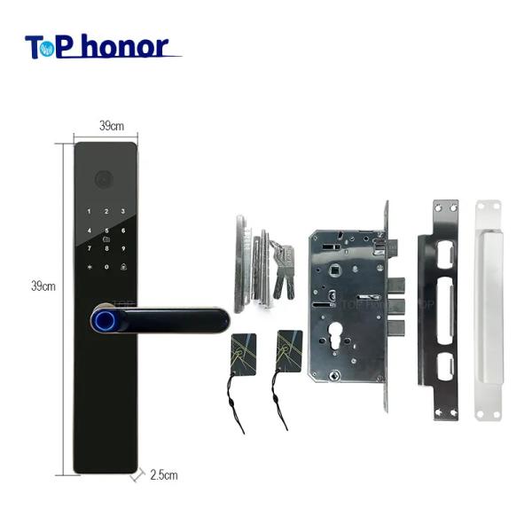 Quality Tuya Peephole Digital Apartment Smart Door Lock Fingerprint Card Code Access for sale