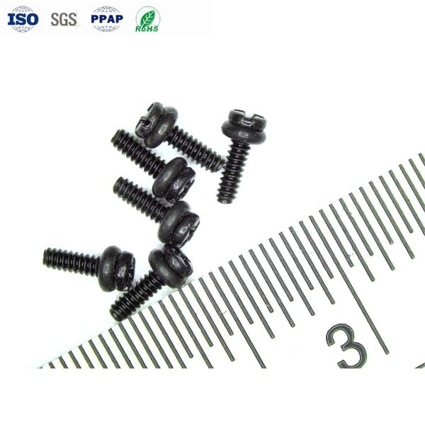 Quality M1.0 Carbon Steel Micro Screws 3-60mm Black Zinc Pan Head for sale