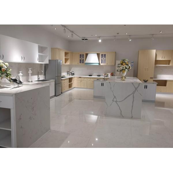 Quality Hotel Tops Apartment Tops 6mm Calacatta White Quartz for sale
