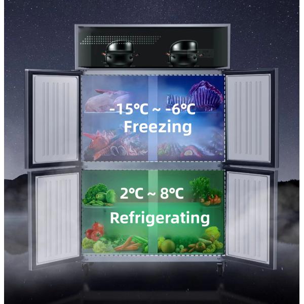Quality Stainless Steel Commercial Refrigerator for Catering  Temperature -6 -15C for sale