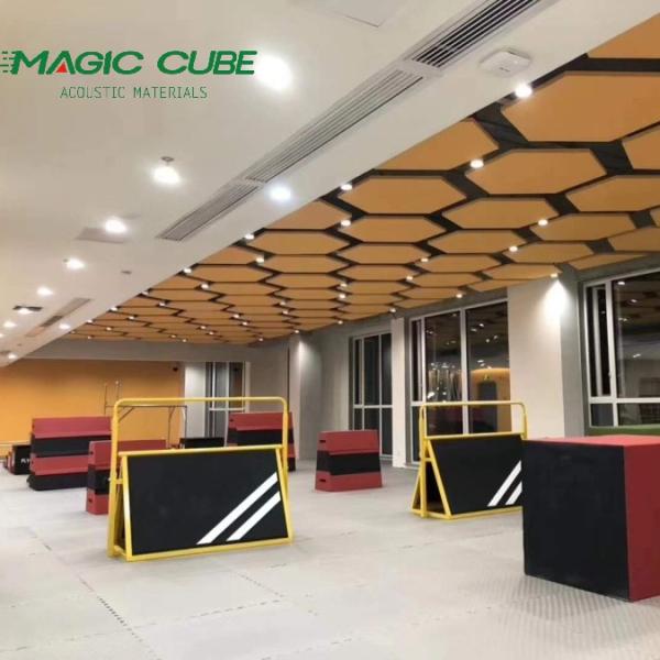 Quality Square Fiberglass Acoustic Ceiling Panels Environment Friendly High Performance for sale