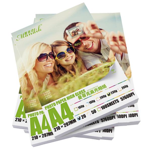 Quality Photographic Print A Grade 230gr A4 Glossy Paper for sale