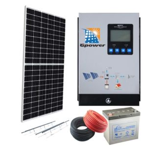 Quality ROSH 10KW Hybrid Grid Solar System With Batteries Backup for sale