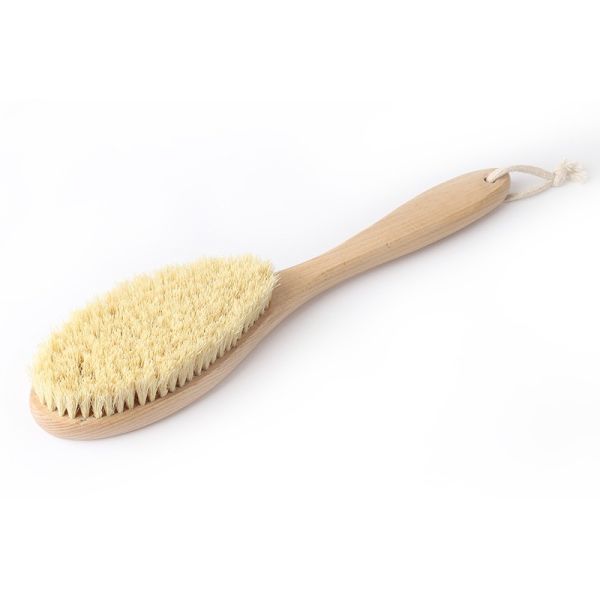 Quality Customizable Bath Shower Brush For Body Dry Skin Natural Beech Wood Sisal Bristles for sale