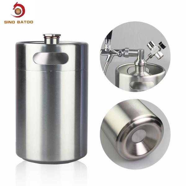 Quality Home Brew 5L Single Wall Pressurized Growler Tap System for sale