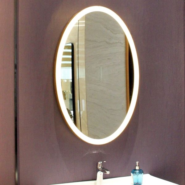 Quality Modern Luxury Home Decor Metal Framed Mirrors Living Room Oval Wall Gold Mirror for sale