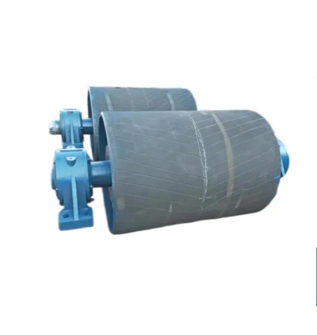 Quality Conveyor Belt Pulley with Herringbone Chevron Rubber Lagging for sale
