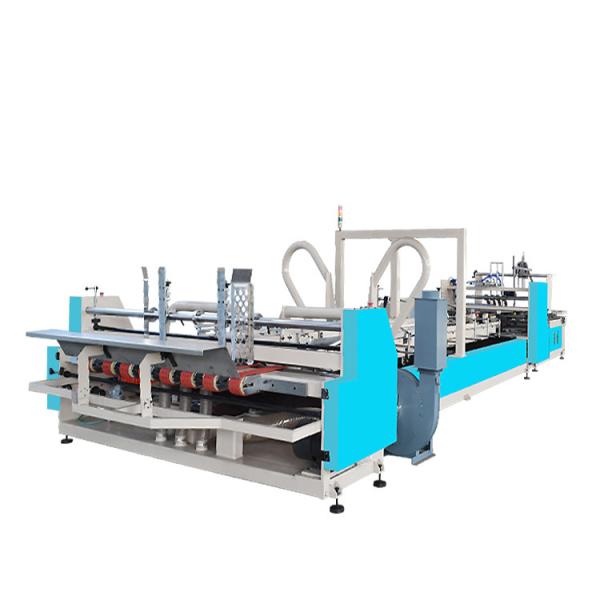 Quality Semi Auto Folder Gluer Machine , 3.2kw Carton Folding And Gluing Machine for sale