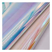 Quality Rainbow Pu Holographic Metallic Colorful Mirror Leather Synthetic Artificial for sale