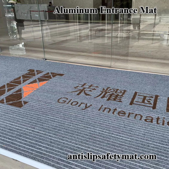 Quality Aluminum Commercial Entrance Mats Custom Logo Heavy Duty for sale