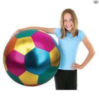 Quality Shiny Cloth Inflatable Beach Toy Ball 40 Cm Diameter OEM ODM Accepted Customized for sale