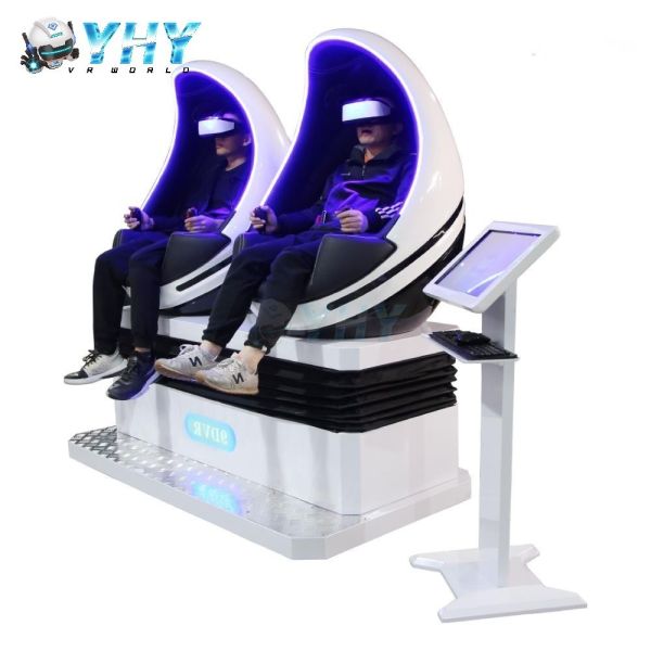 Quality 9d Vr Egg Chair 2 Seats Cinema Virtual Reality Games Theme Park Rides Wholesale from China for sale