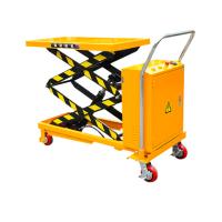 China 800kg Double Scissor Lift Trolley Small Lifting Table Trolley factory