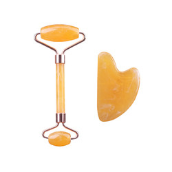 Quality Anti Aging Face Jade Roller Set Rose Quartz Massage Roller for sale