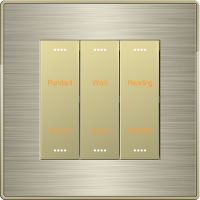 Quality Smart Home Solution Knx Dimmer Switch Curtain Scene Control 3 Gang Wall Switch for sale