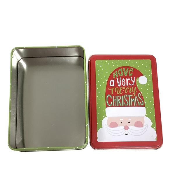 Quality Rectangular Cookies Tin Box Printed Tin Food Containers Vintage Holiday Gift for sale