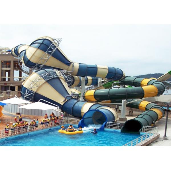 Quality Giant Custom Water Slides Commercial Aqua Playground Open / Close Style Combined for sale