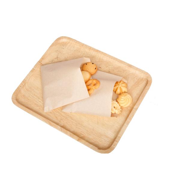 Quality Recyclable Pinch Bottom Brown Greaseproof Paper Food Bags For Snack Takeaway for sale