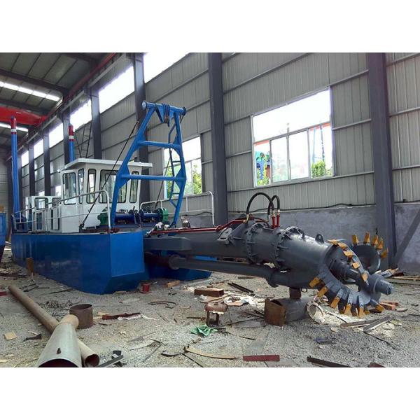 Quality 6 Inch Mud Dredging Boat For Mud Dredging In River 16kw Diesel Hydraulic Dredger for sale