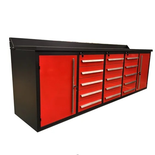 Quality Customized Support Powder Coated Stainless Steel Workbench Trolley for Garage Storage for sale