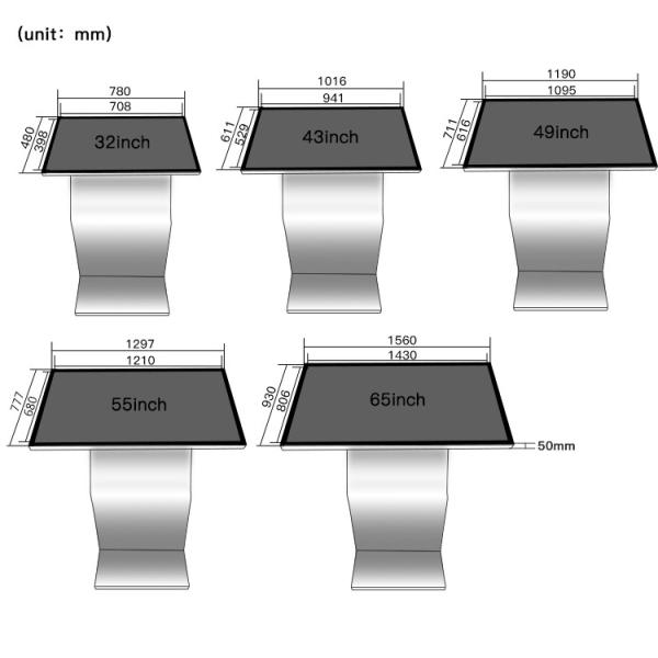 Quality 42 Inch Interactive Digital Signage , Floor Stand Multimedia Kiosk With Infrared for sale