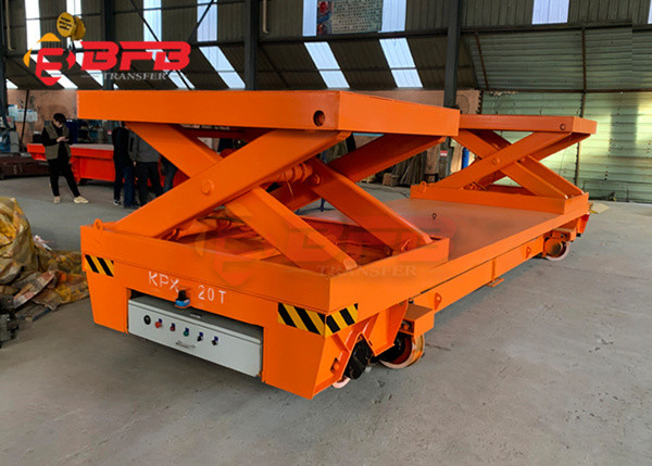 Quality Electrical Heavy Duty Hydraulic Rail Transfer Flatbed Cart for sale