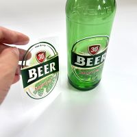 Quality Custom Private PET Transparent Clear Adhesive Black Beer Beverage Packaging for sale