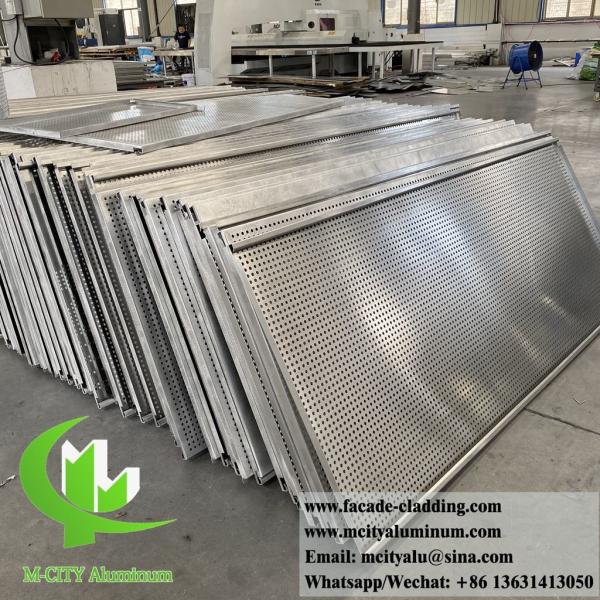 Quality 3mm PVDF Coated Perforated Aluminum Facade with Custom CNC Design in Any RAL Color for sale