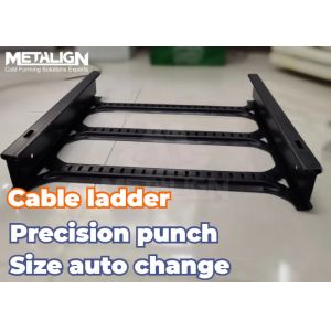 Quality Adjustable Width Ladder Tray Roll Forming Machine With Servo Feeding for sale