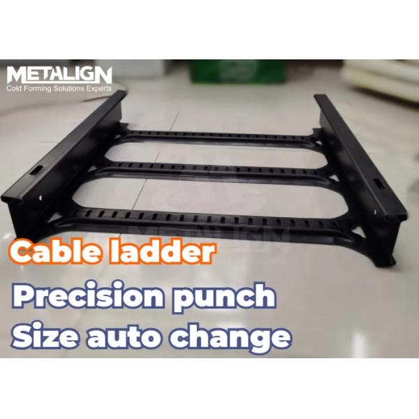 Quality Adjustable Width Ladder Tray Roll Forming Machine With Servo Feeding for sale
