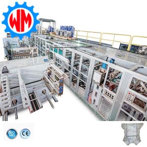 Quality High Efficiency Full Servo Baby Diaper Production Line PLC Control Global Export for sale
