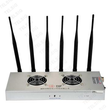 450 * 240 * 85mm Cell Phone Frequency Jammer , 6 Band Portable Bluetooth Jammer
