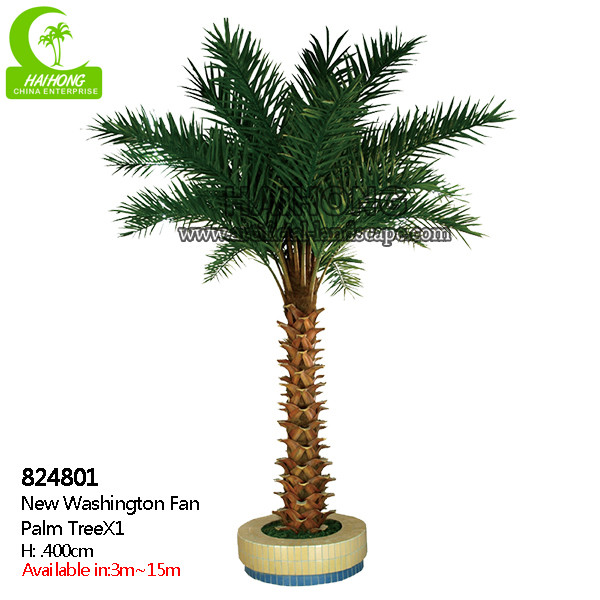 Quality 400cm Height Luxury Artificial Outdoor Palm Plants Restaurants for sale