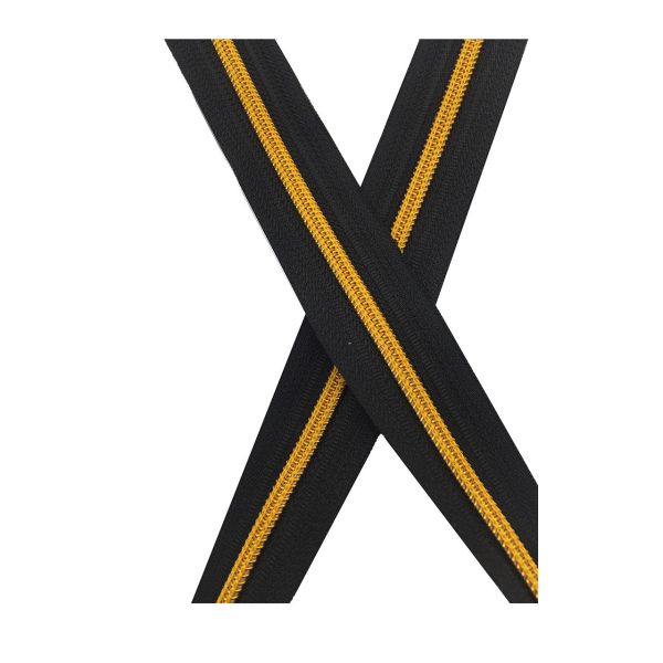 Quality 5# Nylon Zipper Gold Colorful Electroplating Teeth Gold And Silver Onion Zipper nylon zippers for sale for sale