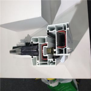 Quality Fireproof UPVC Window Profile Grey Black Color Laminated For Building for sale