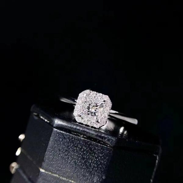 Quality Customization Limited Time Discount 18K Lab Diamonds Square Diamond Ring FL for sale