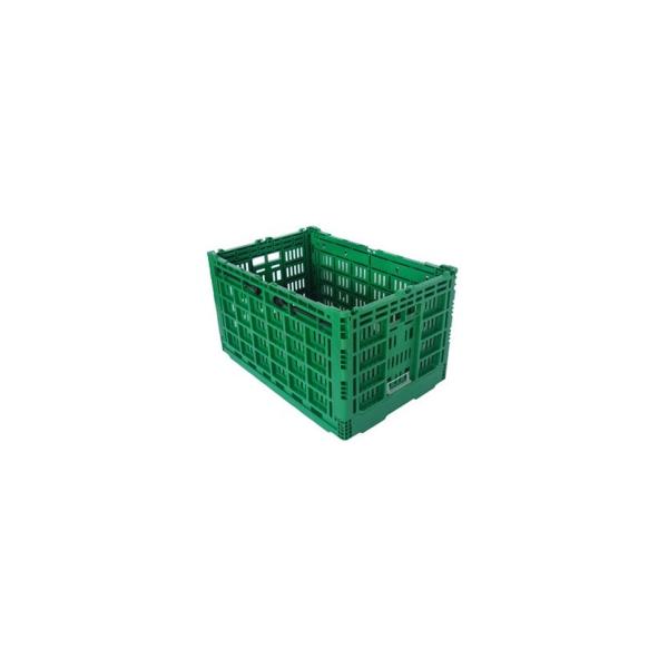 Quality Custom Large Green Collapsible Plastic Crate For Vegetable Fruit Virgin PP for sale
