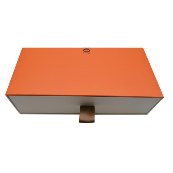 Quality Recycled Rigid Jewelry Gift Boxes With Ribbon 157gsm Coated for sale