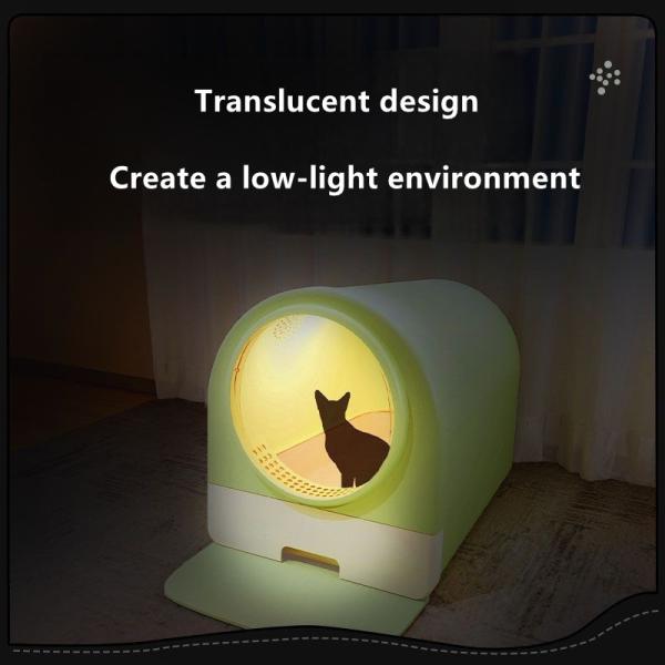 Quality OEM Waterproof Smart Cat Litter Box Night Light Automatic Litter Box Odor for sale