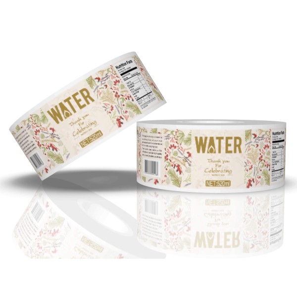 Quality Custom Transparent White PVC Vinyl Self-Adhesive Logo Sticker Waterproof Scratch-Off Water Bottle Packaging Label for Wholesaler for sale