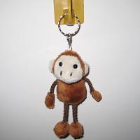 China promotional stuffed plush monkey toys keyring factory