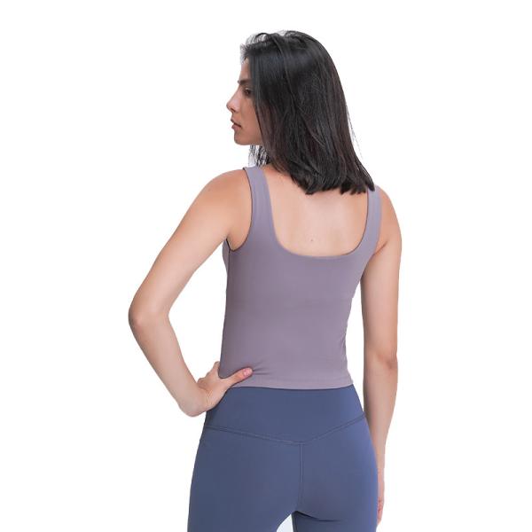 Quality Tight U Back Womens Sleeveless Tank Tops With Removable Pad for sale