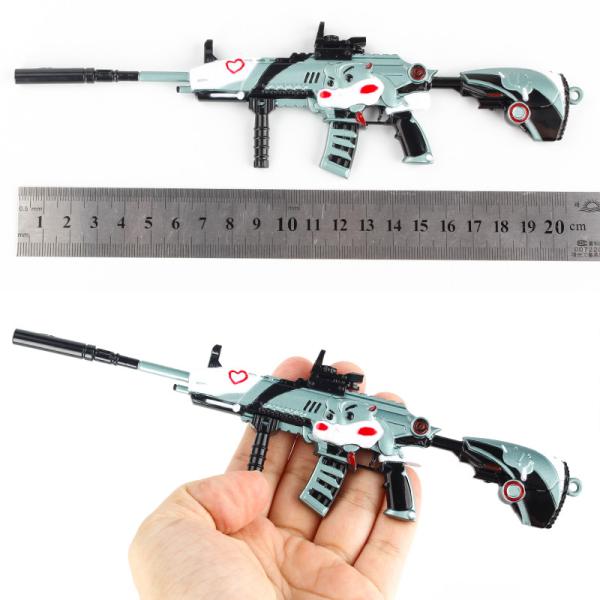 Quality 22CM Zinc Alloy Metal Alloy Gun Model Key Chain M416 Gray Hamster for sale