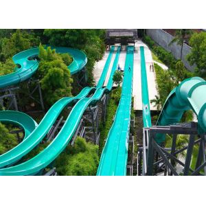 Quality Outdoor Speed Water Slide Aqua Water Park Swimming Pool Commercial Slide Blue for sale